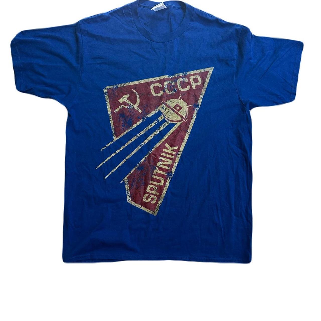Cool Soviet Sputnik MIR T-shirt, Size Large Soviet... | Depop