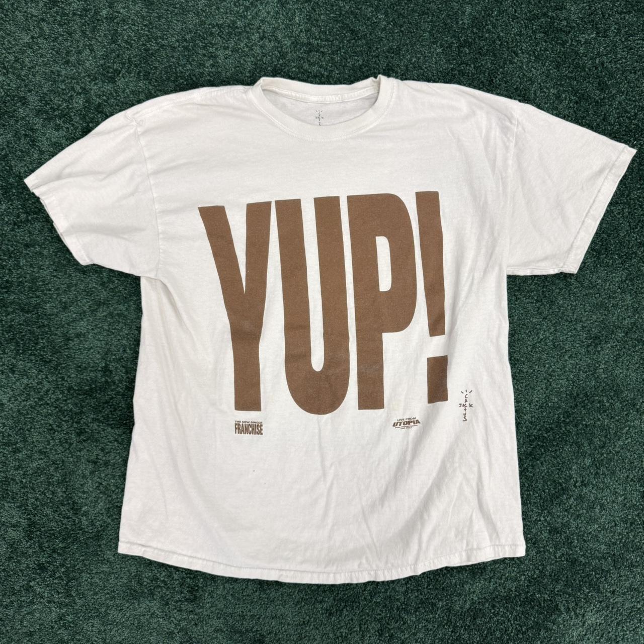 YUP! Travis Scott Tee Size OS (fits like a Size L)... - Depop