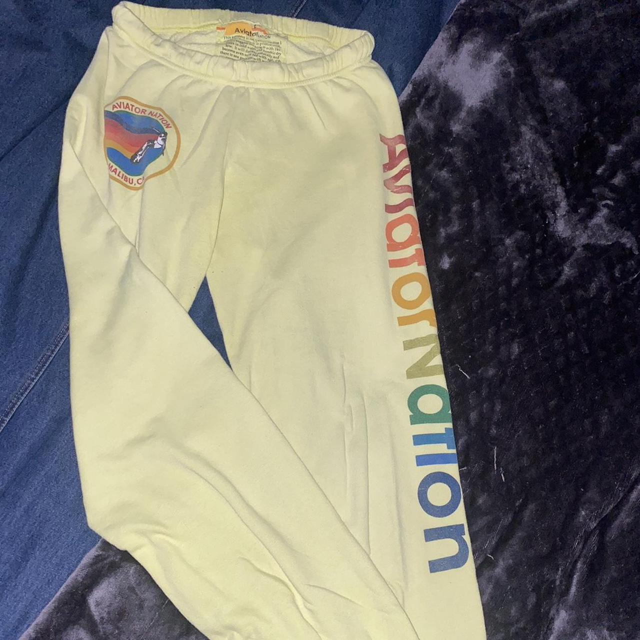 Neon yellow Aviator Nation sweats ! So cozy - Depop