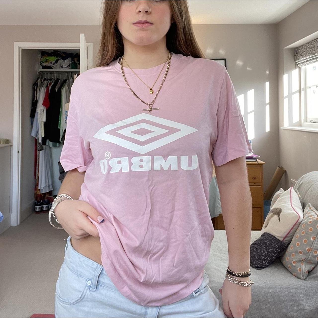 pink UMBRO t-shirt - like new - size M - Depop