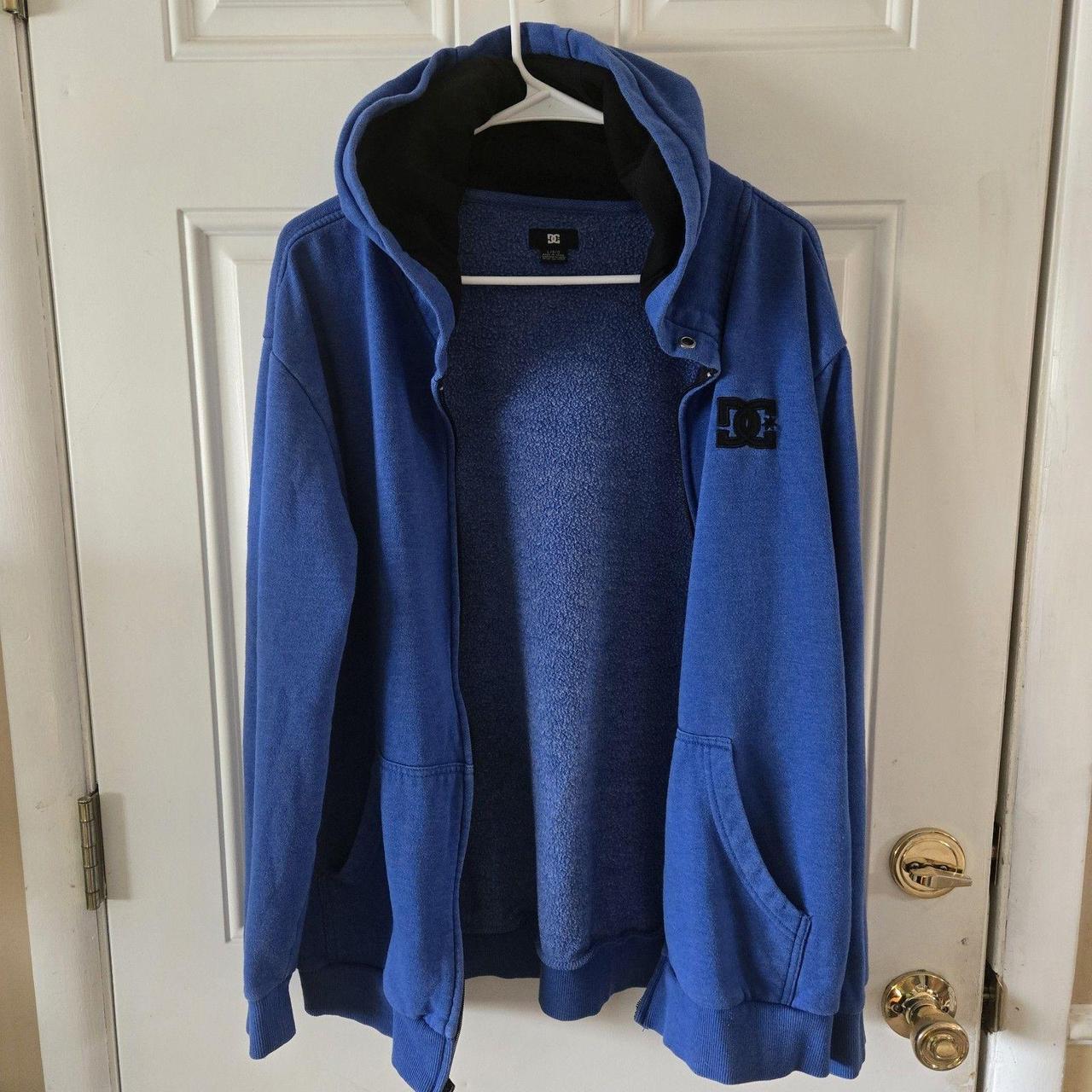 DC Shoes Jacket with hoodie. Zipper on one side... | Depop