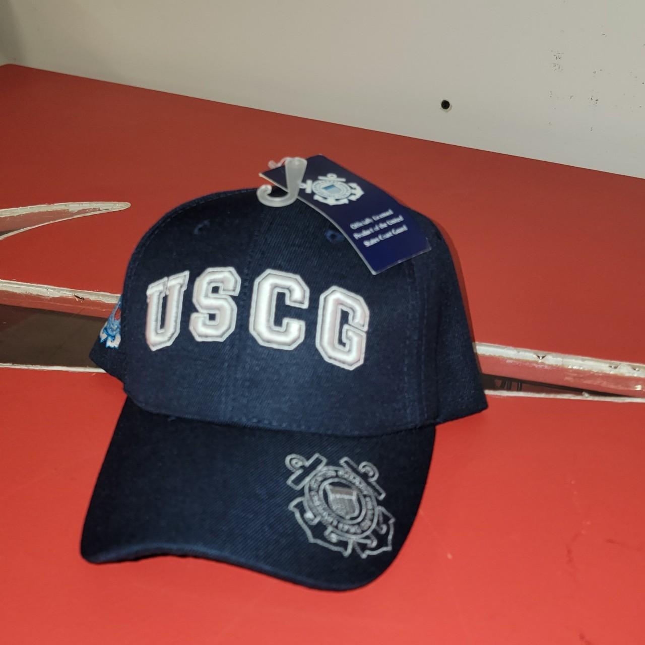 US Coast Guard Cap, brand new condition. Color Navy... | Depop
