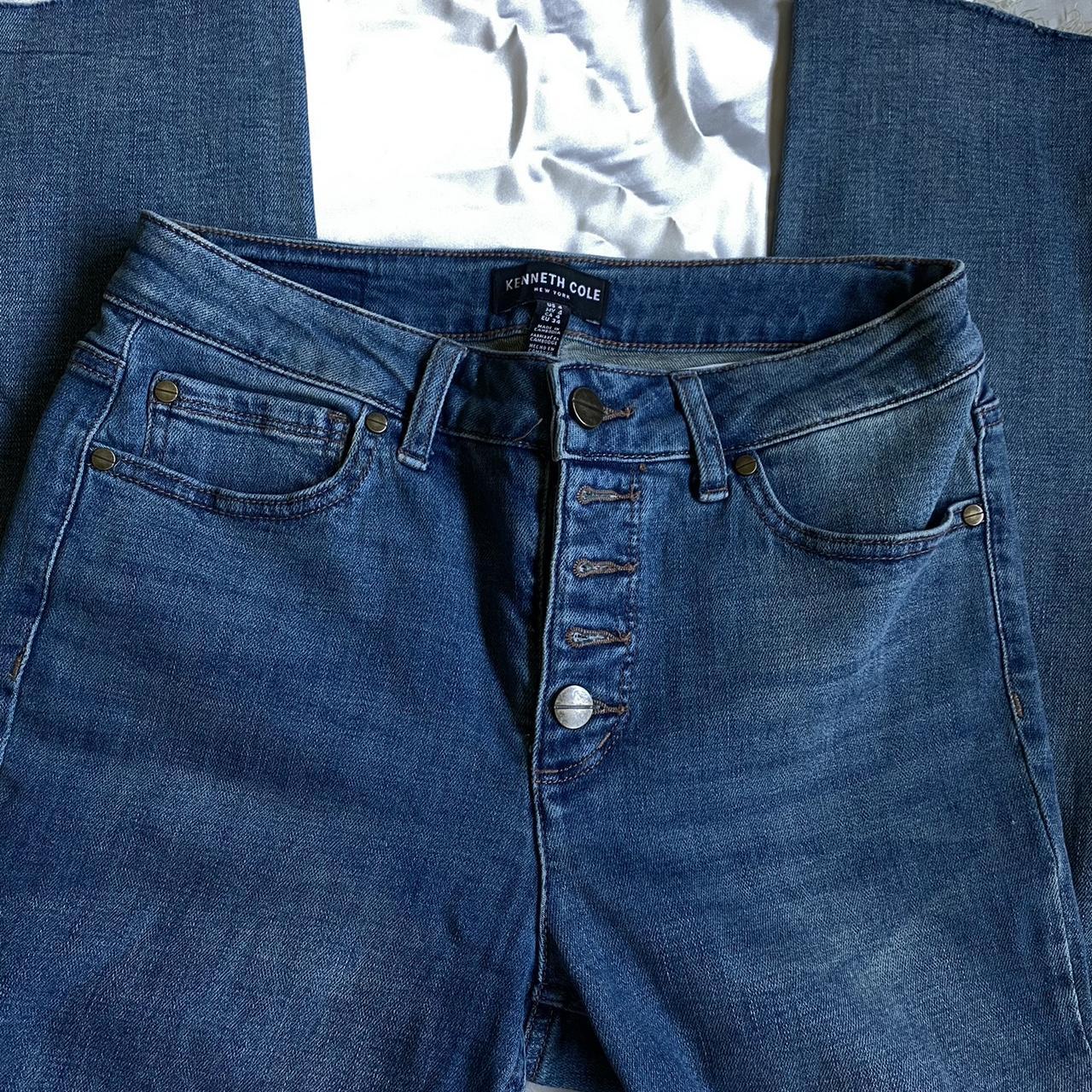 Multiple button jeans! - straight leg - stretchy... - Depop