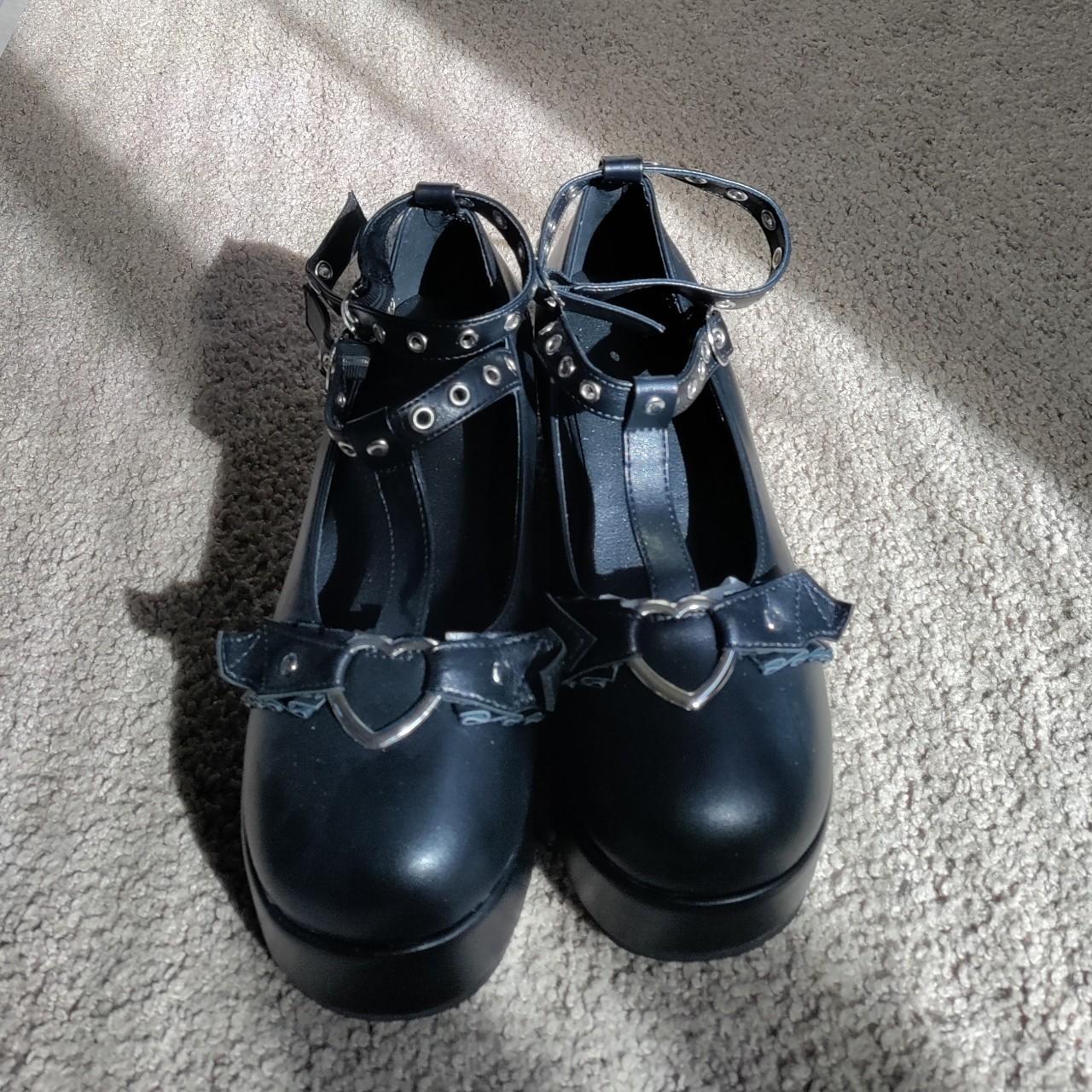 Mary Jane gothic bat heel platforms Only wore it... - Depop
