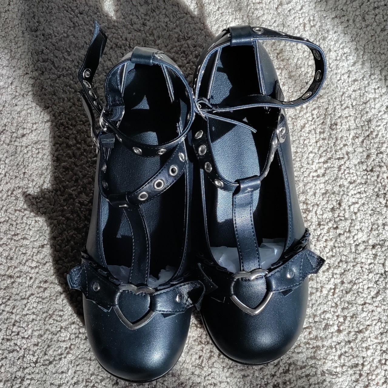 Mary Jane gothic bat heel platforms Only wore it... - Depop