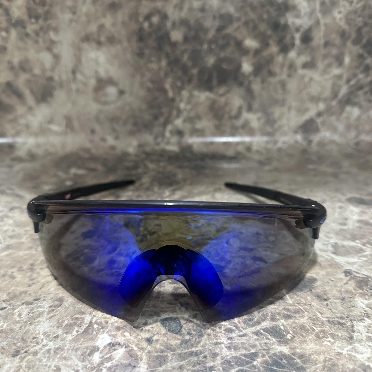 Oakley aviator Black and blue sunglasses with UV... - Depop