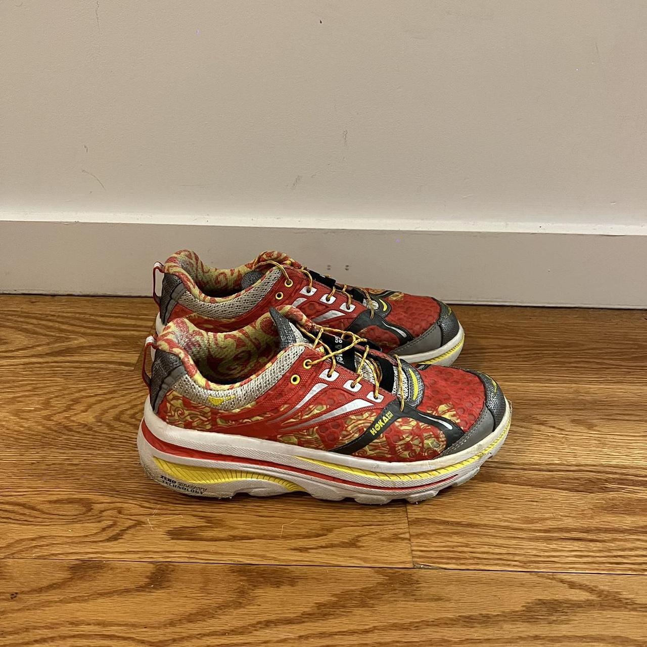 Vintage red, yellow, and blue multi color hokas!... - Depop
