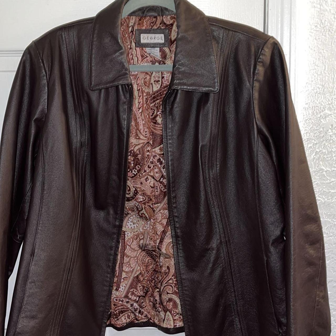 Woman’s medium dark brown leather jacket Brand new... - Depop