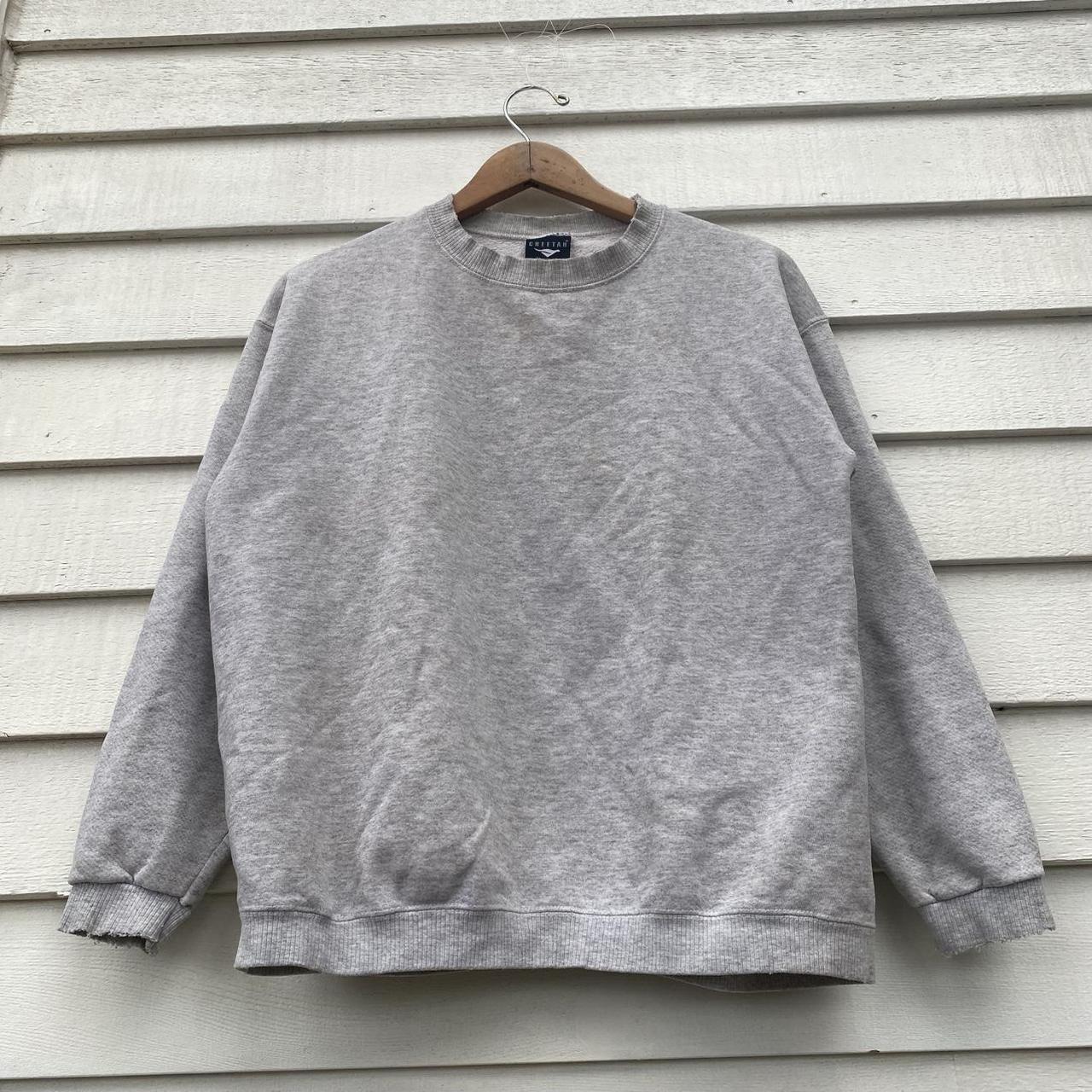 90's Boxy Heather Grey Crewneck - very chill crew,... | Depop
