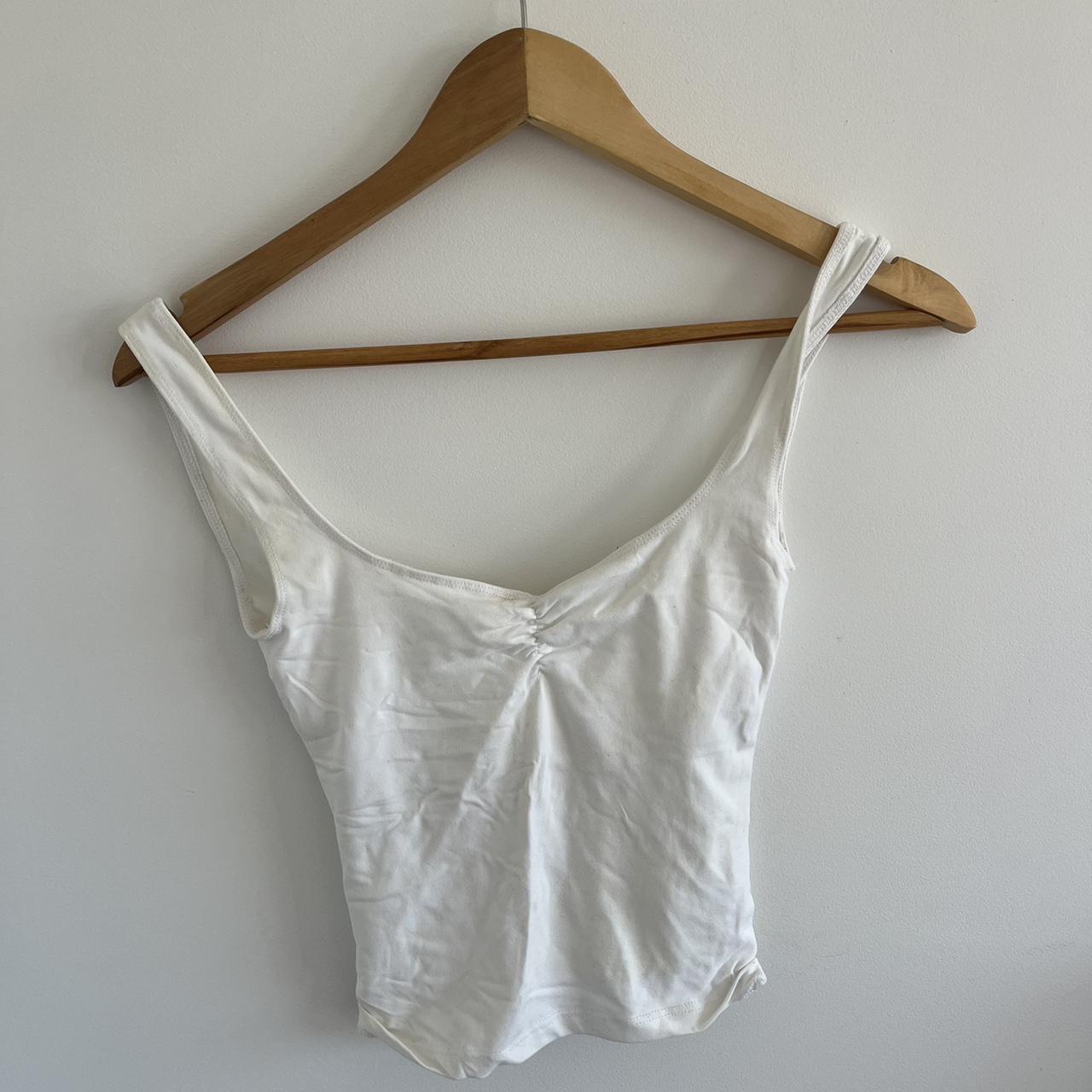 glassons super soft backless white top. worn a few... - Depop