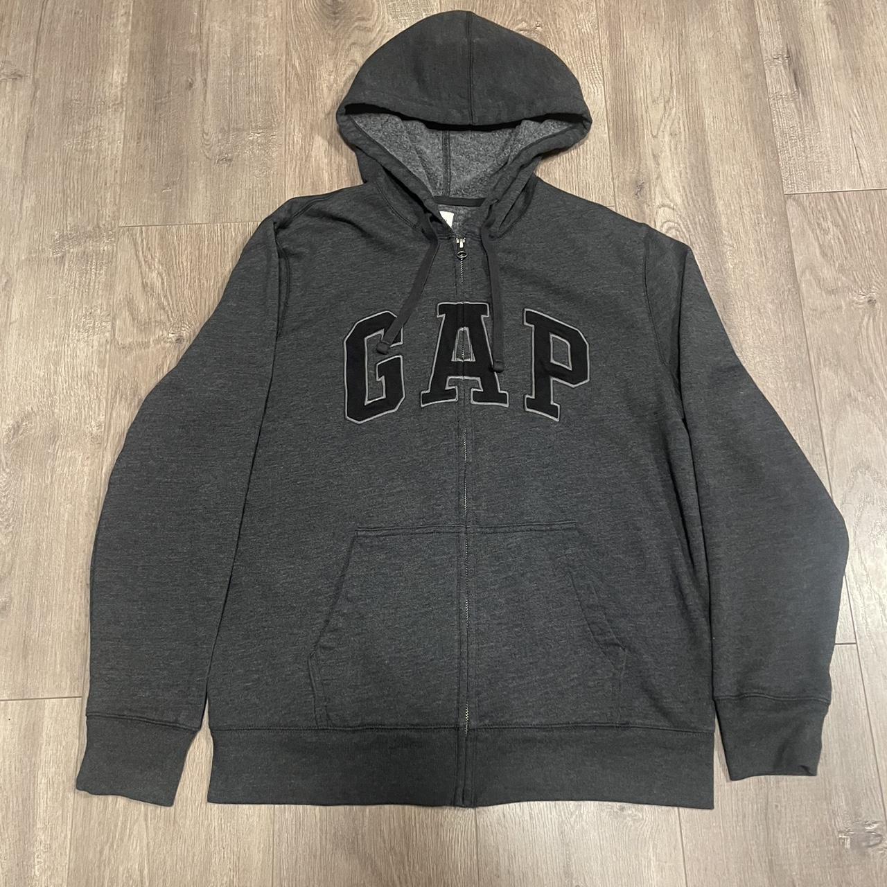 vintage y2k gray gap zip up jacket -zero flaws at... - Depop