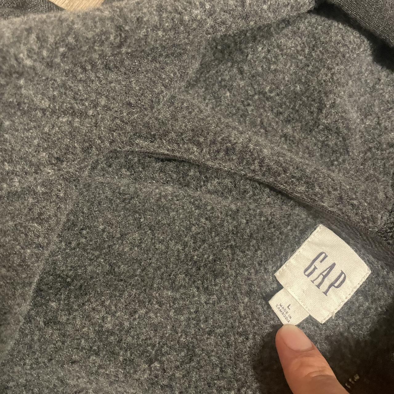 vintage y2k gray gap zip up jacket -zero flaws at... - Depop