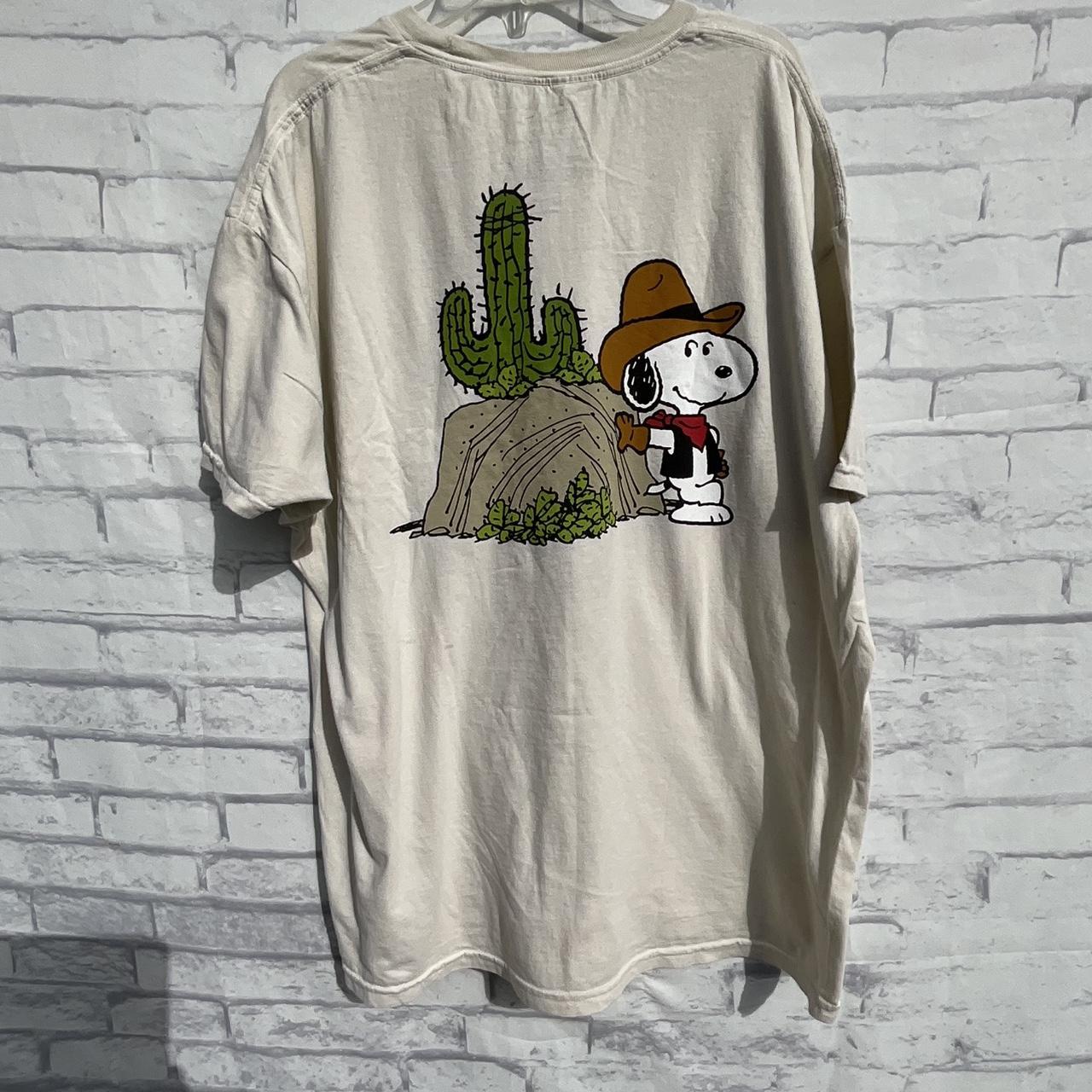 #Vintage Peanuts #cowboy snoopy size XL tee #cactus... | Depop