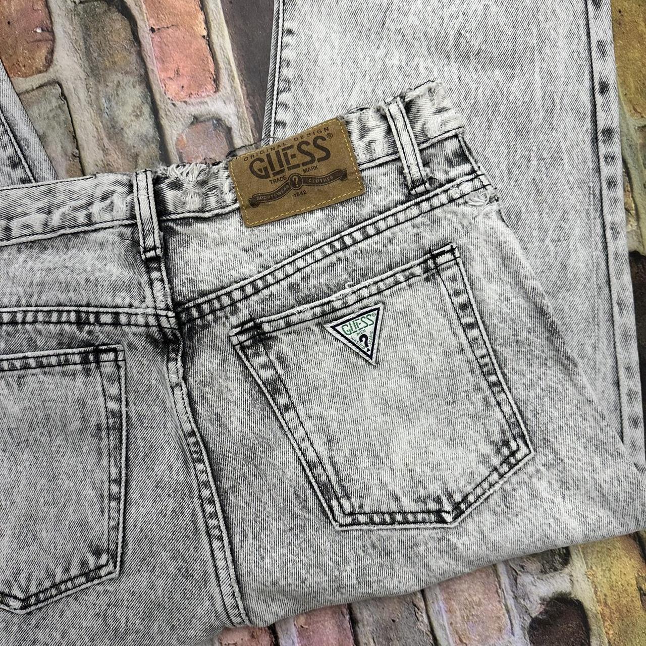 Vintage Guess acid wash jeans in grey. From the 80s.... - Depop