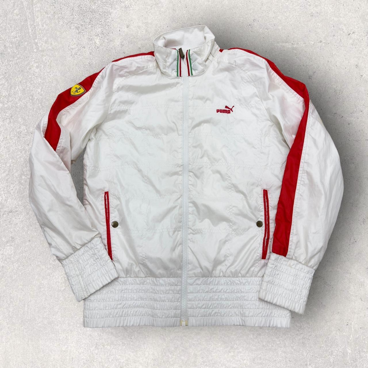 Puma Men's White and Red Jacket | Depop