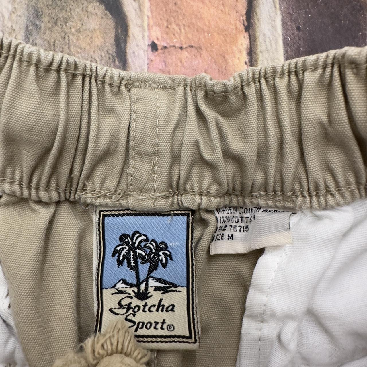 Vintage Gotcha surf cargo shorts in khaki. From the... - Depop