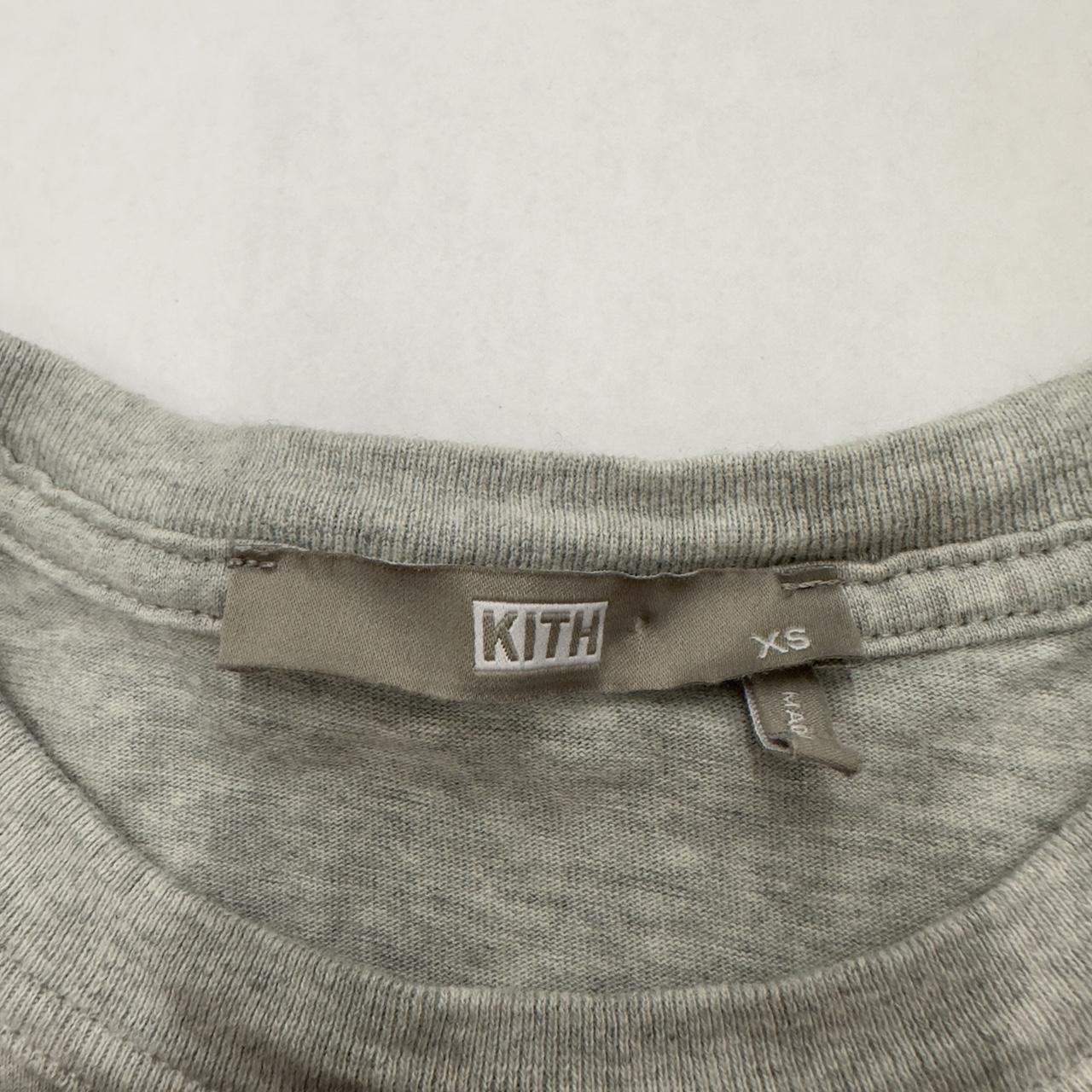 Kith long sleeve crop top tee in grey. Womens XS.... - Depop