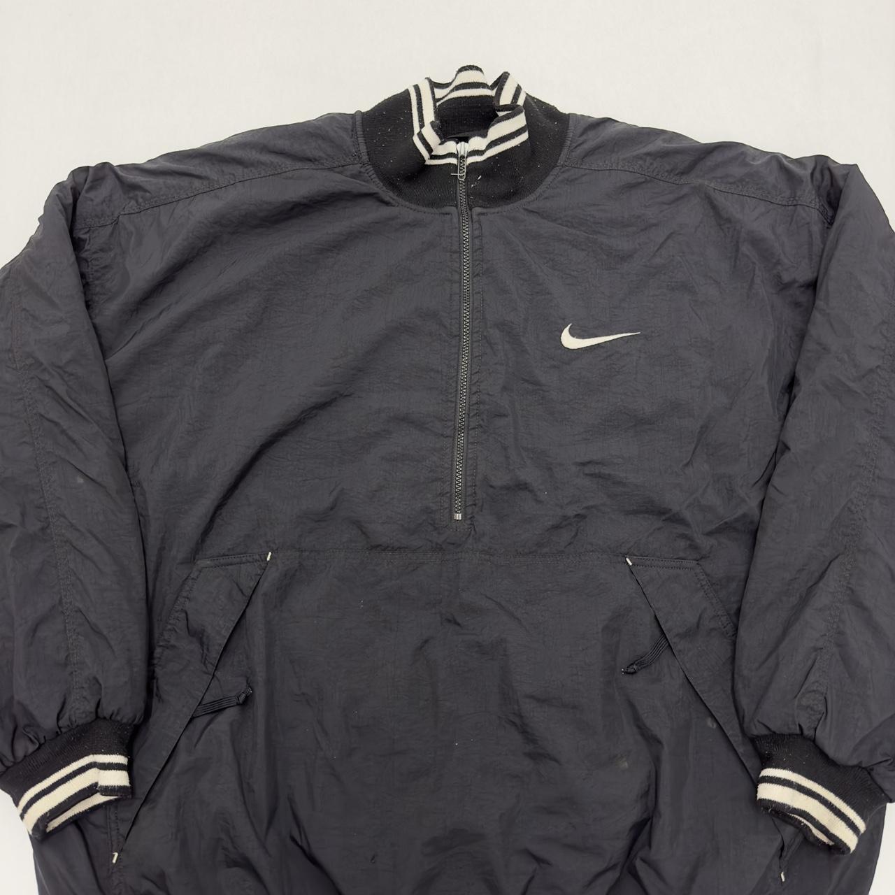 Vintage Nike pullover puffer jacket in black. From... - Depop