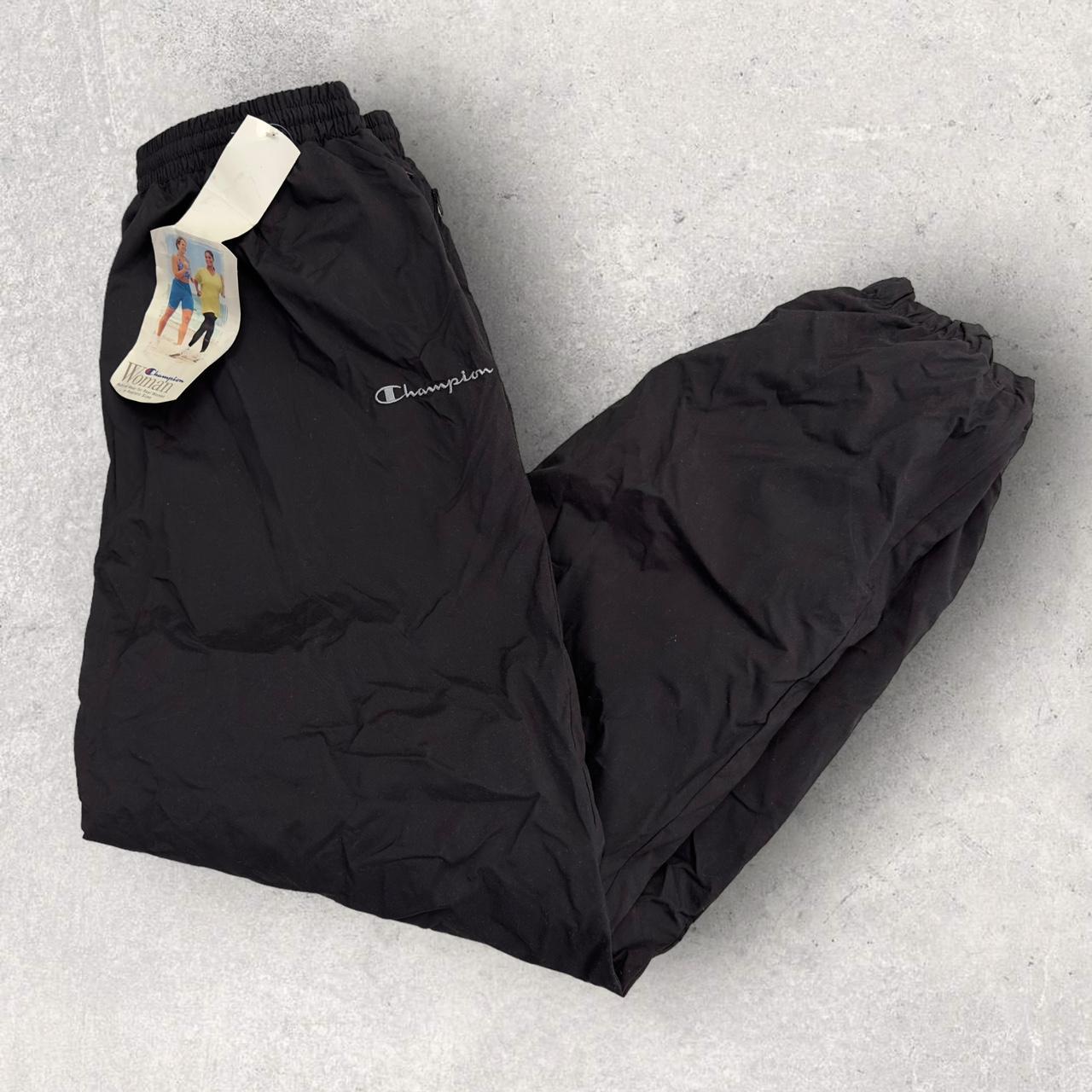 Vintage Champion pants in black. From 1998. Brand... - Depop