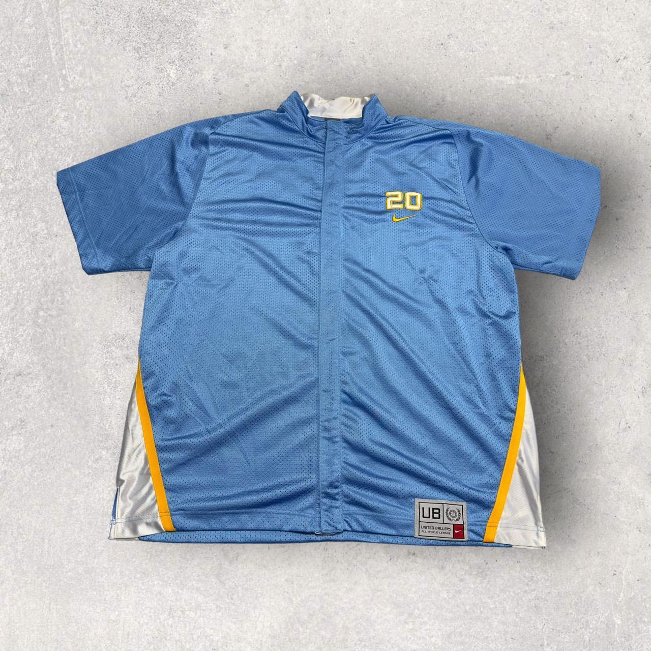 Vintage Nike United Ballers warm up shirt in light... - Depop