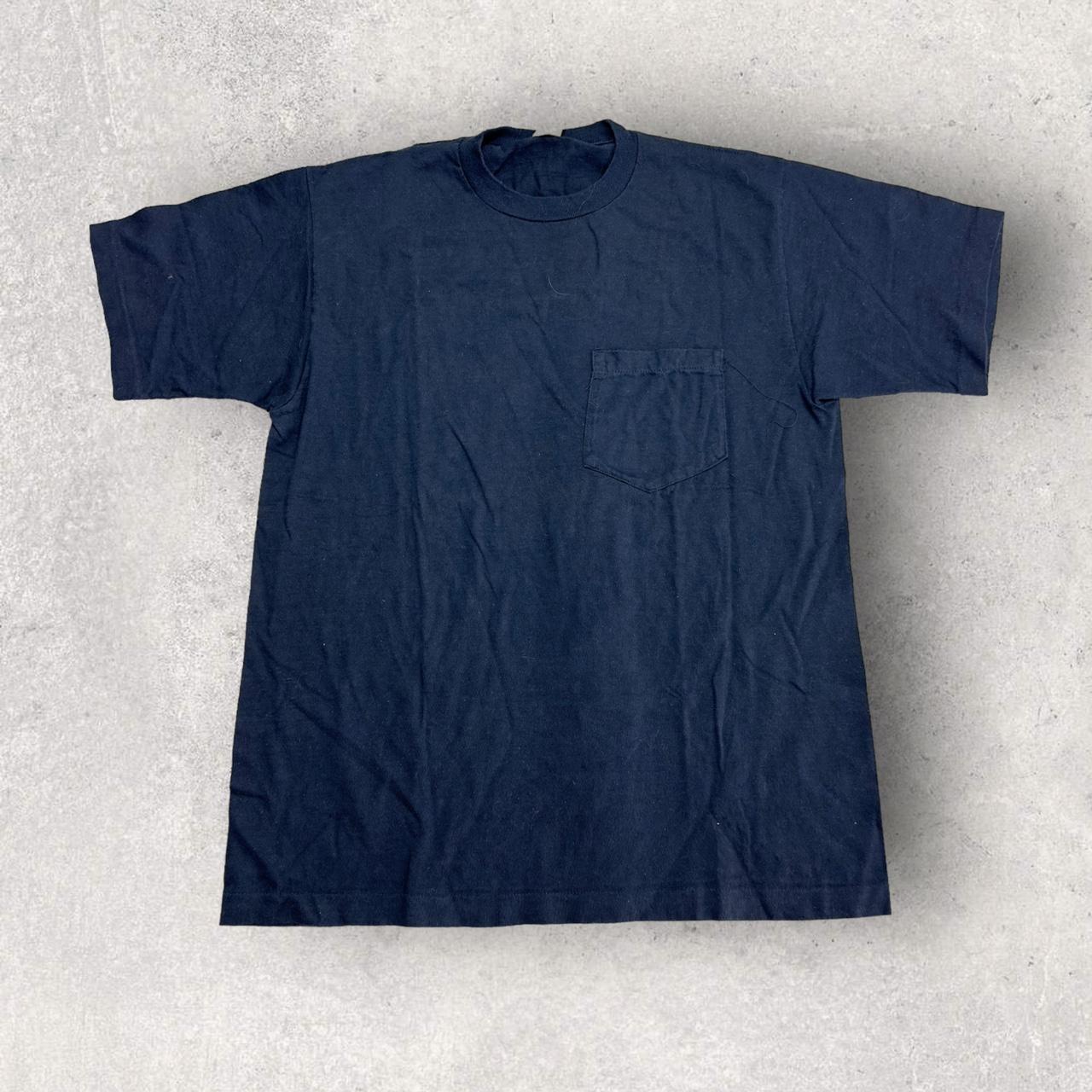 Vintage Towncraft pocket tee in navy. From the 70s.... - Depop