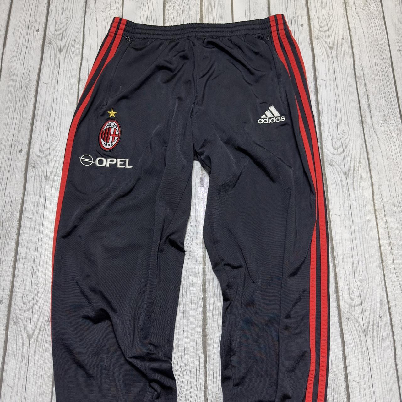 Vintage Adidas AC Milan pants in black. From 2004.... - Depop