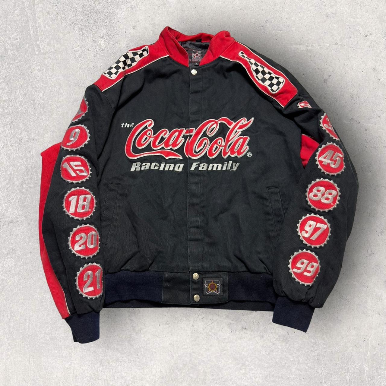 Vintage Jeff Hamilton NASCAR Coca Cola Racing jacket... - Depop