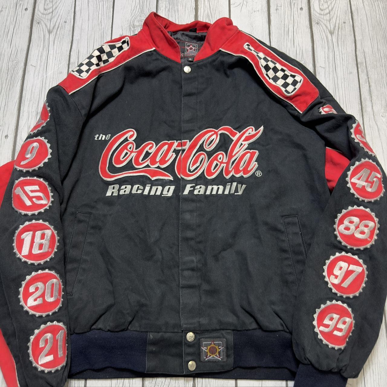 Vintage Jeff Hamilton NASCAR Coca Cola Racing jacket... - Depop