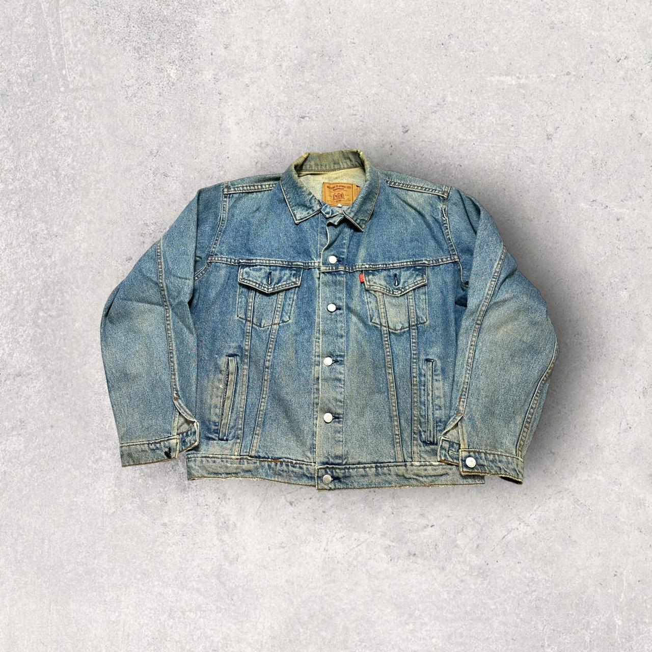 Vintage Atomic City denim jacket in blue. From the... | Depop
