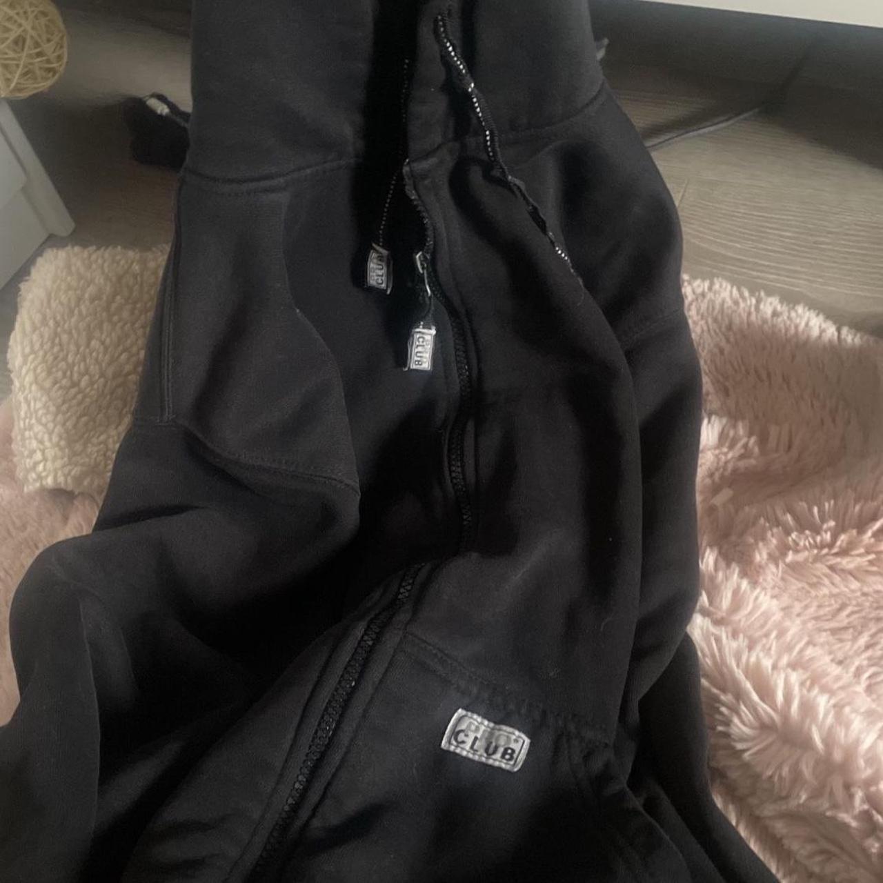 basically brand new black pro club zip up oversized | Depop