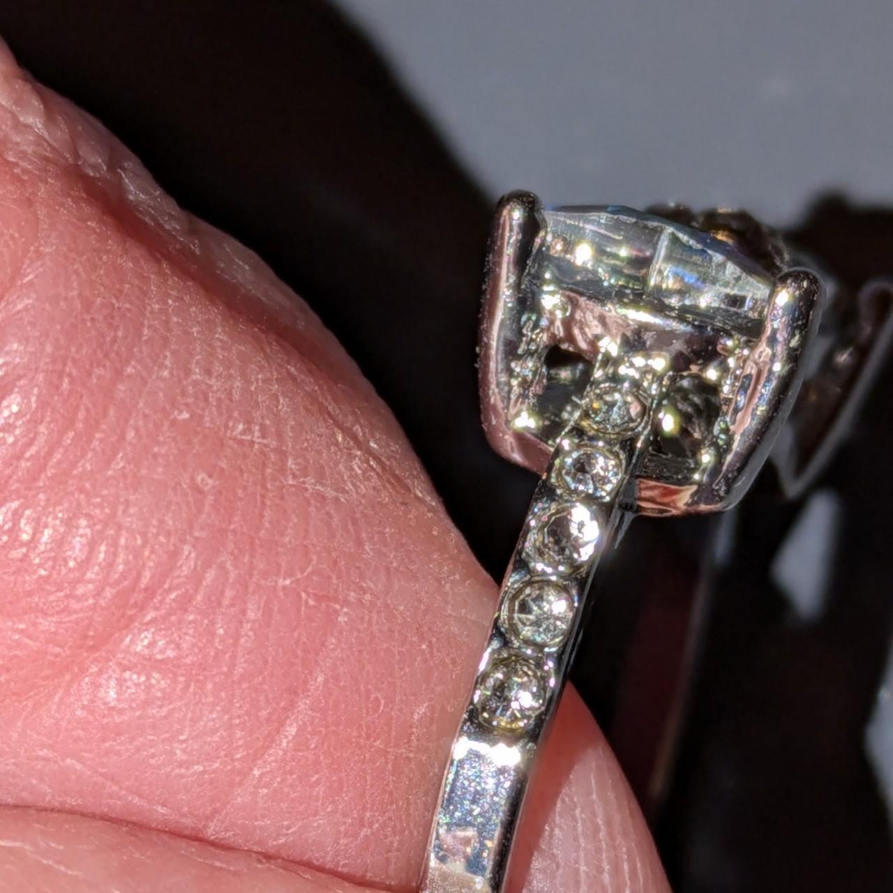 925 Sterling silver bow rings with lab created... | Depop