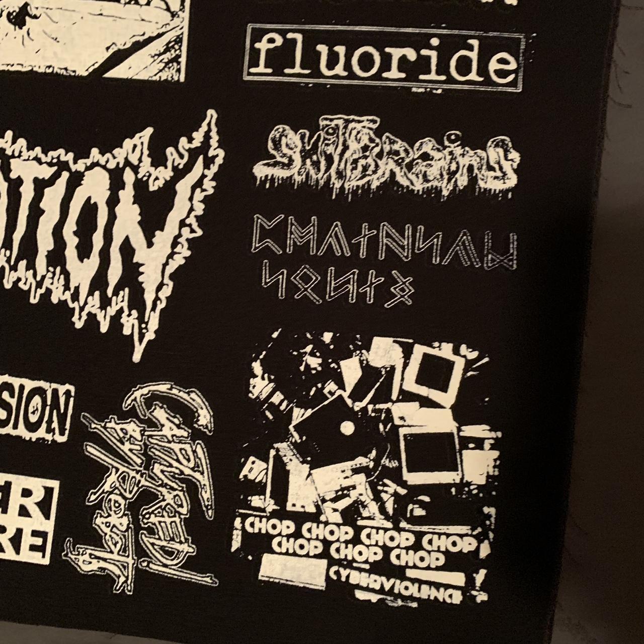 #grindcore patches sheet. Printed on cotton canvas.... | Depop