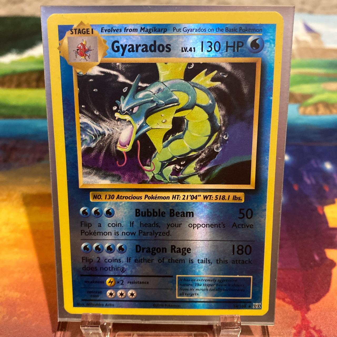 Pokemon Gyarados 34/108 Evolutions Reverse Holo Rare... - Depop