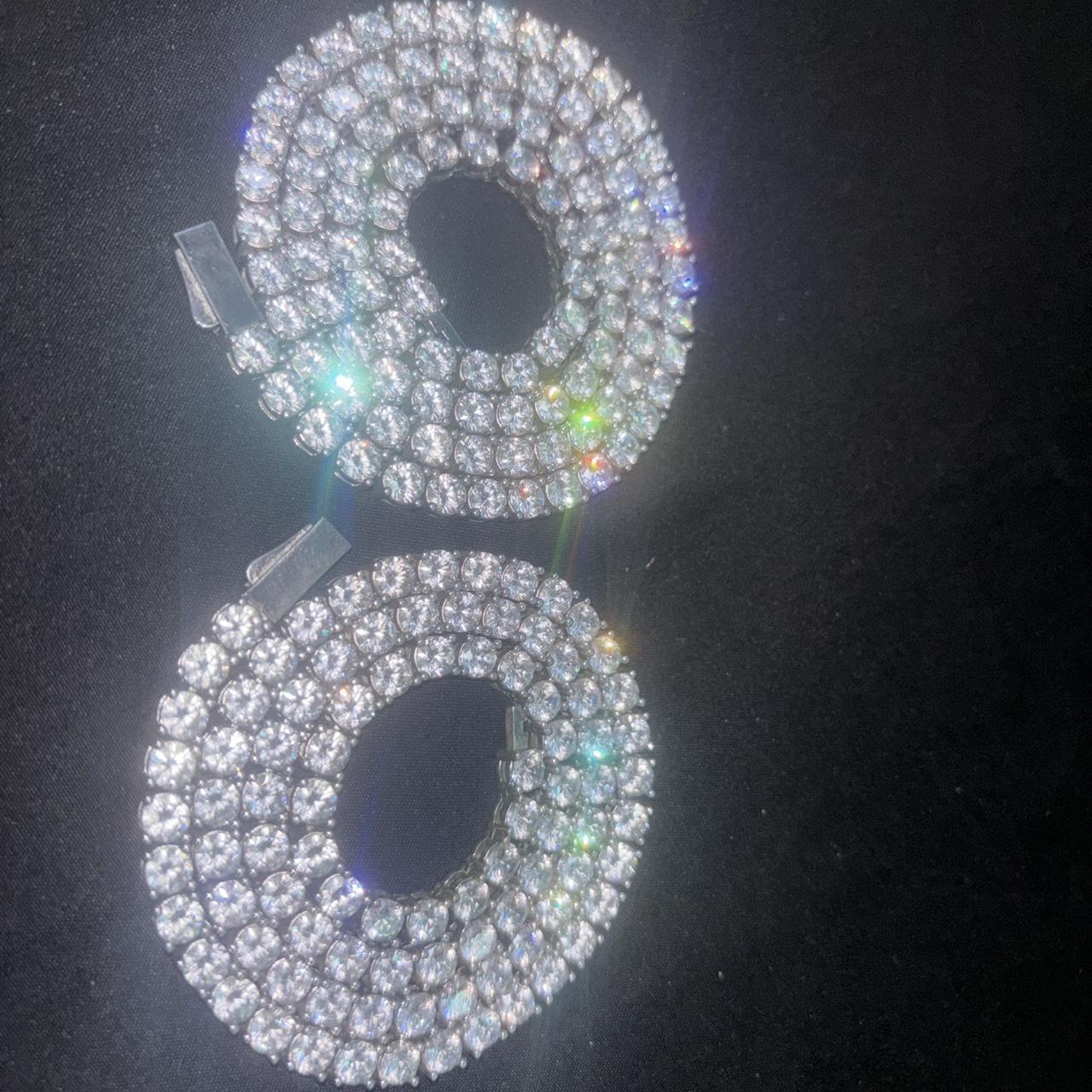Moissanite tennis chains 18 inch 20 inch Used White... | Depop