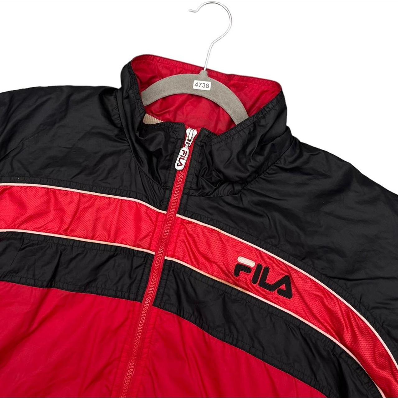 Fila vintage shell jacket festival spell out jacket... - Depop