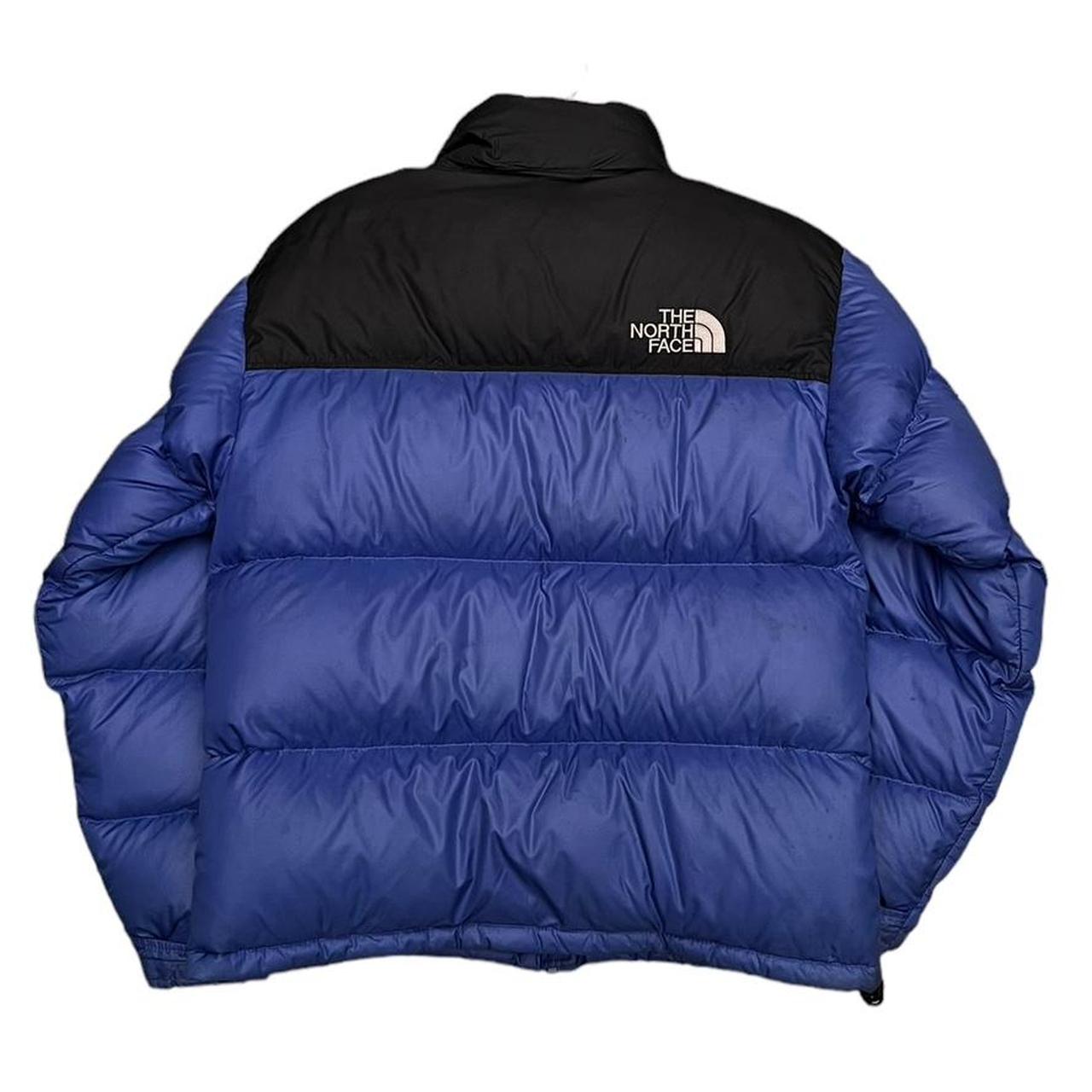 The north face 700 blue and black nuptse puffer... - Depop