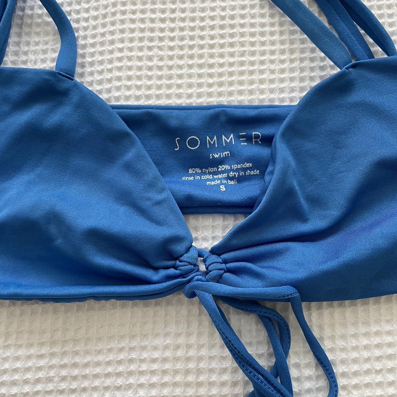 Sommer swim blue bikini top Worn twice in great... | Depop