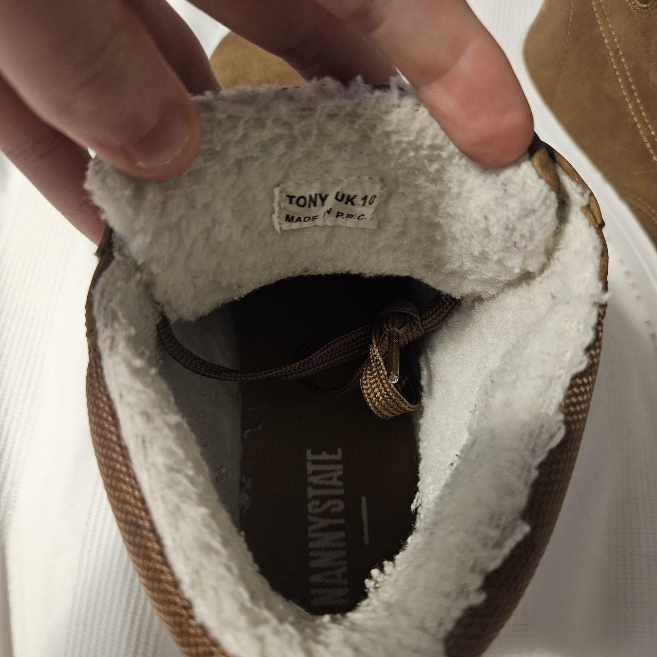 Brown and white NannyState boots / trainers ... | Depop