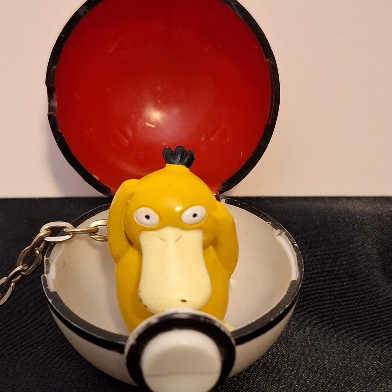 Vintage 90s Pokémon Psyduck Poké Ball Keychain.... | Depop
