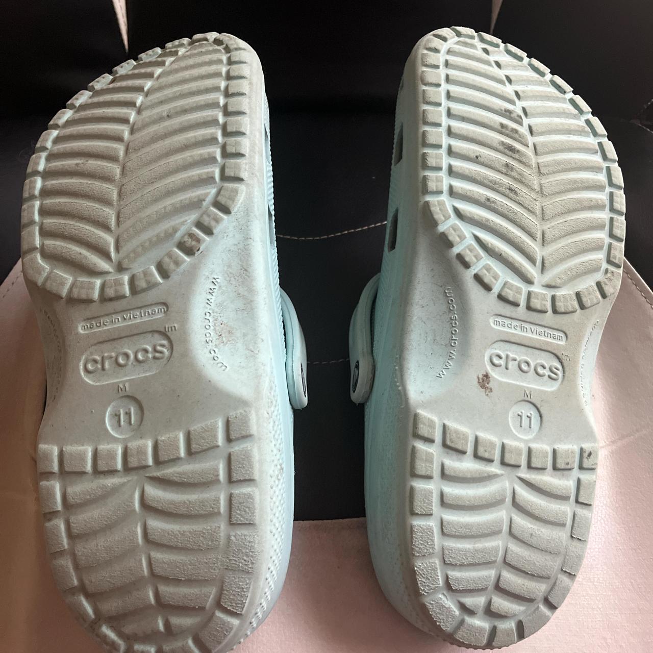 Teal blue clog crocs size Men’s 11 used a... - Depop
