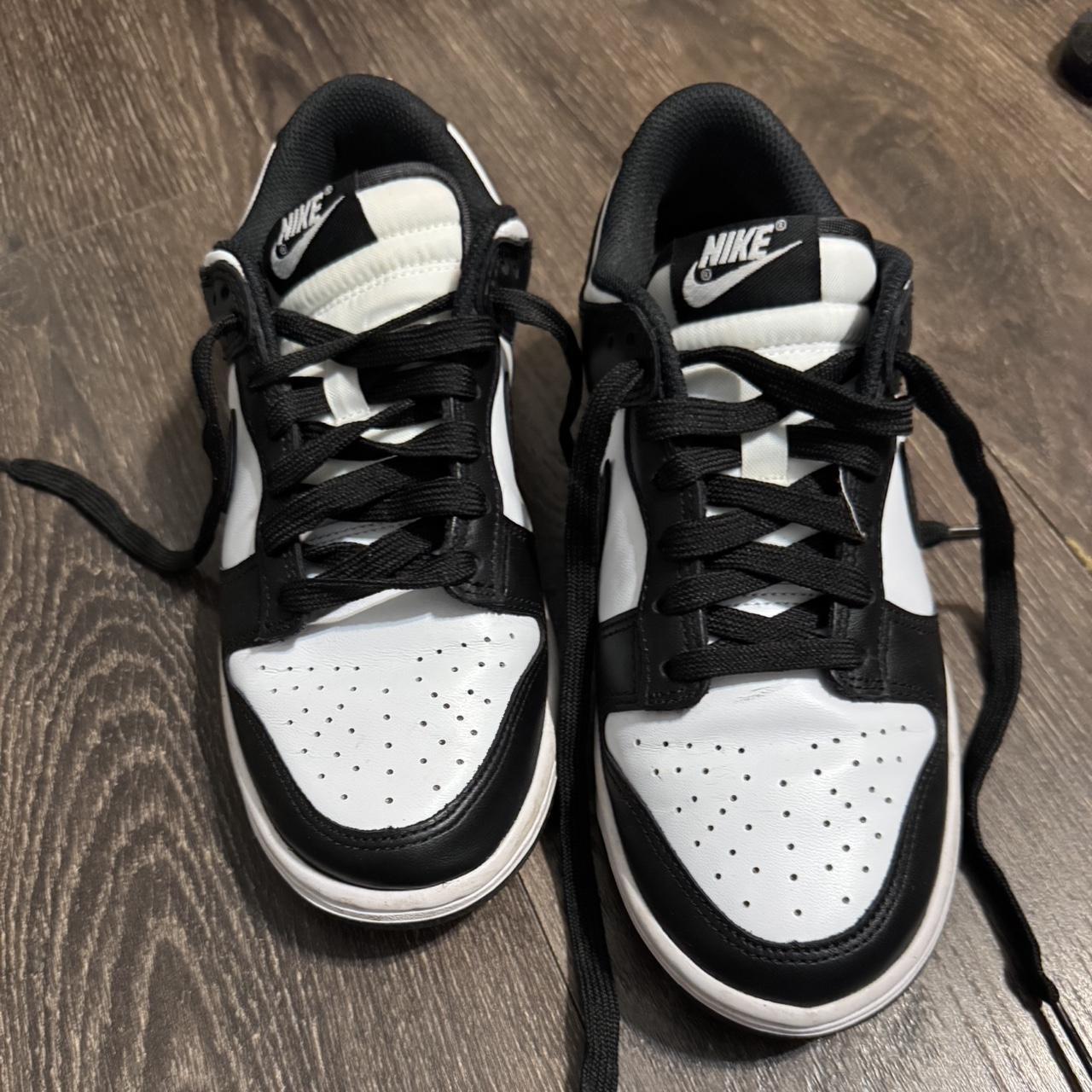 Nike Dunk Low Panda trainers - black and white... | Depop
