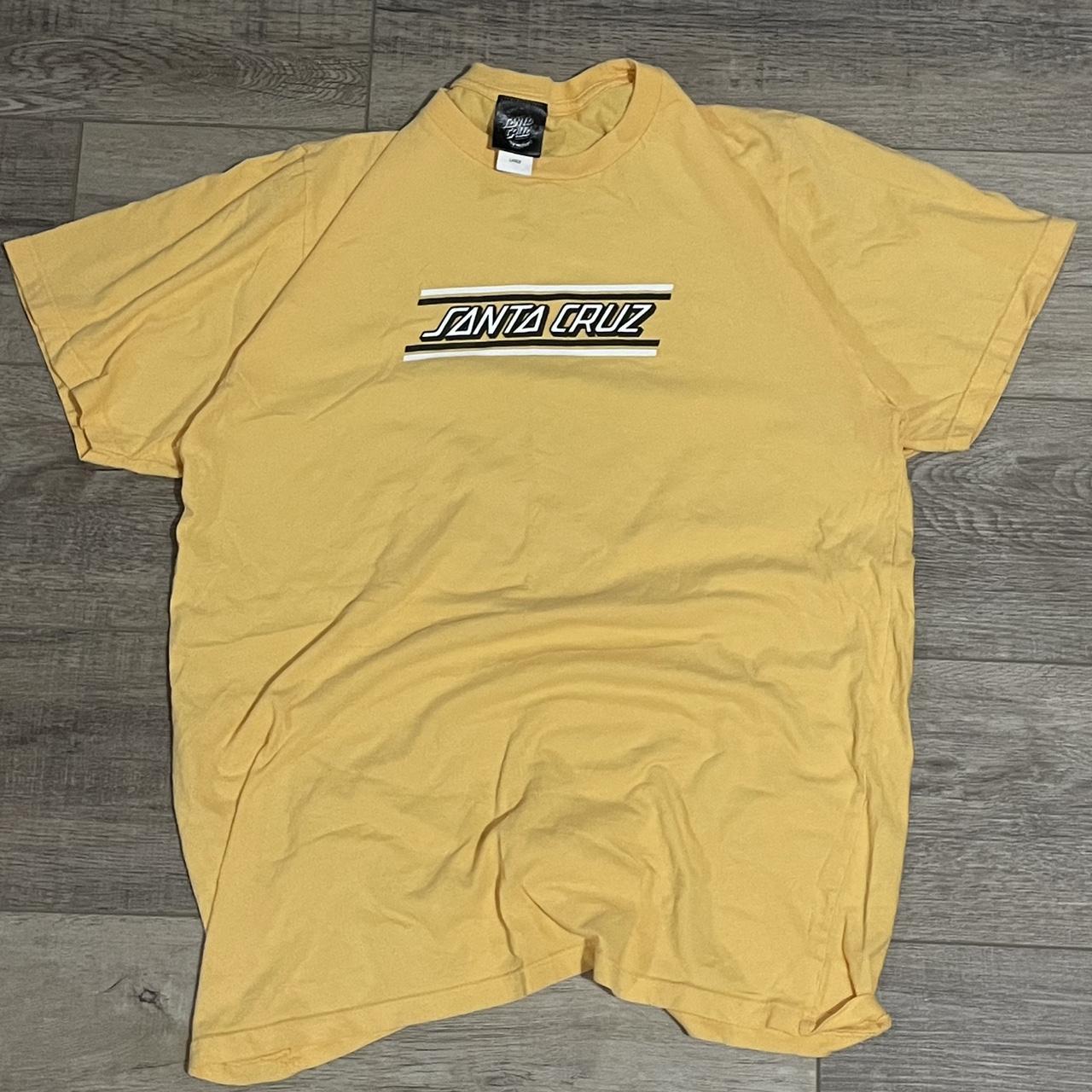 Yellow Santa Cruz skateboarding tee (ON SALE... | Depop