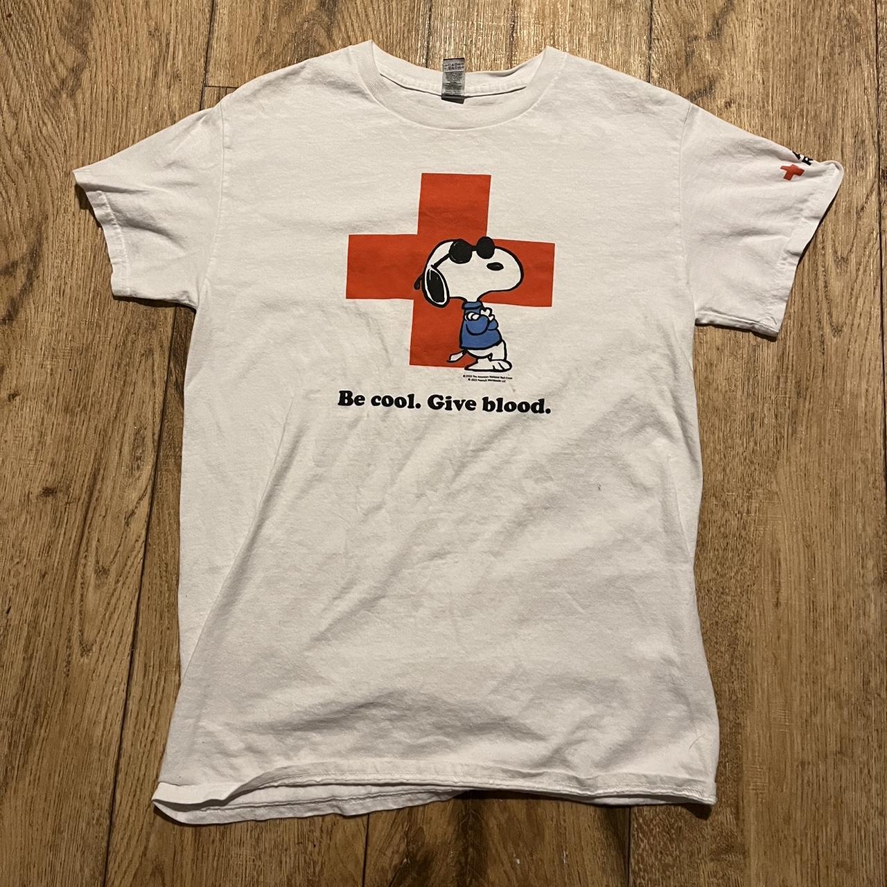 Snoopy Joe cool white American Red Cross vintage... - Depop