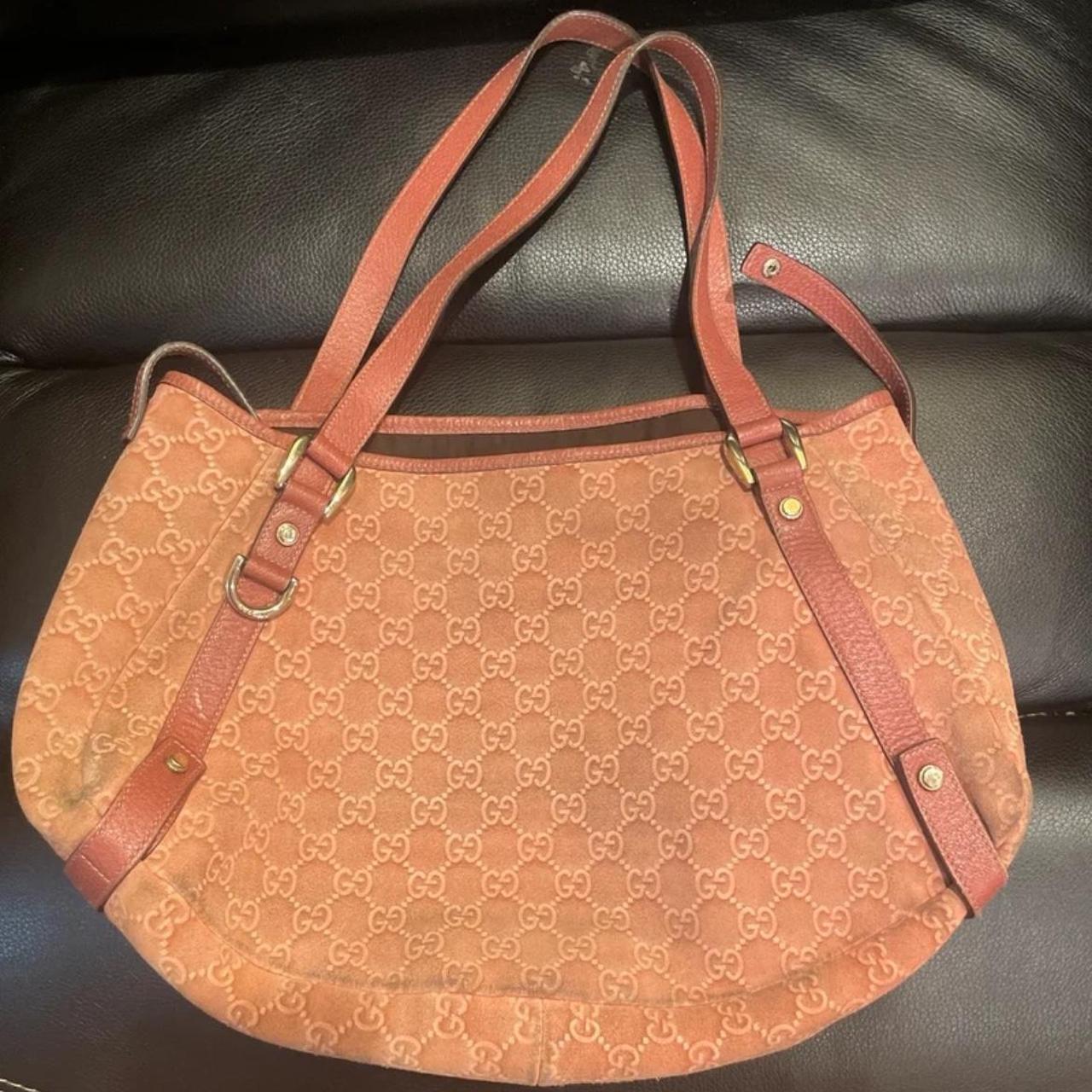 Gucci pink suede guccissima Purse Take this vintage... - Depop