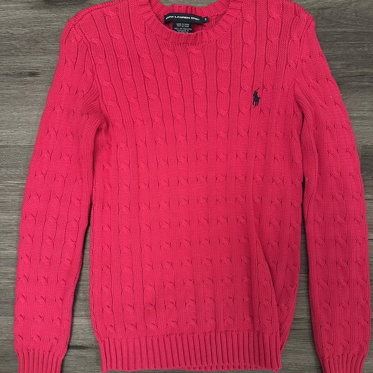 Hot pink Ralph Lauren polo sweater Super comfy and... - Depop