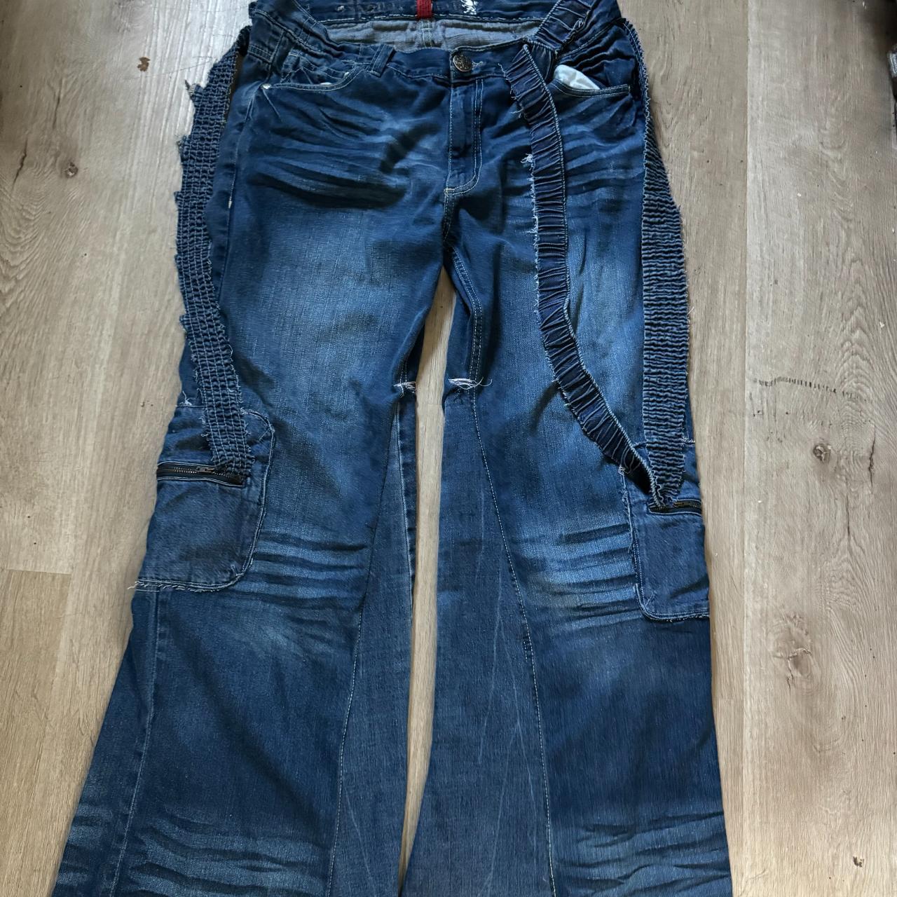 custom made tripp nyc jeans 36x34 - Depop