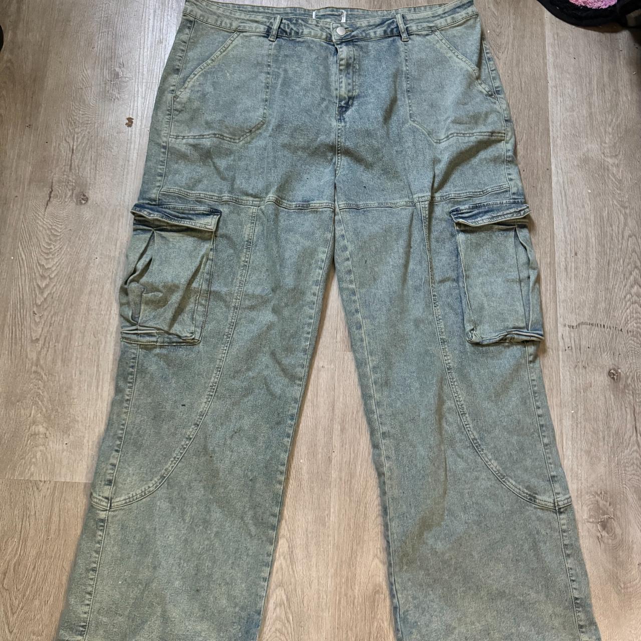 tuff washed baggy jeans 38x34 - Depop
