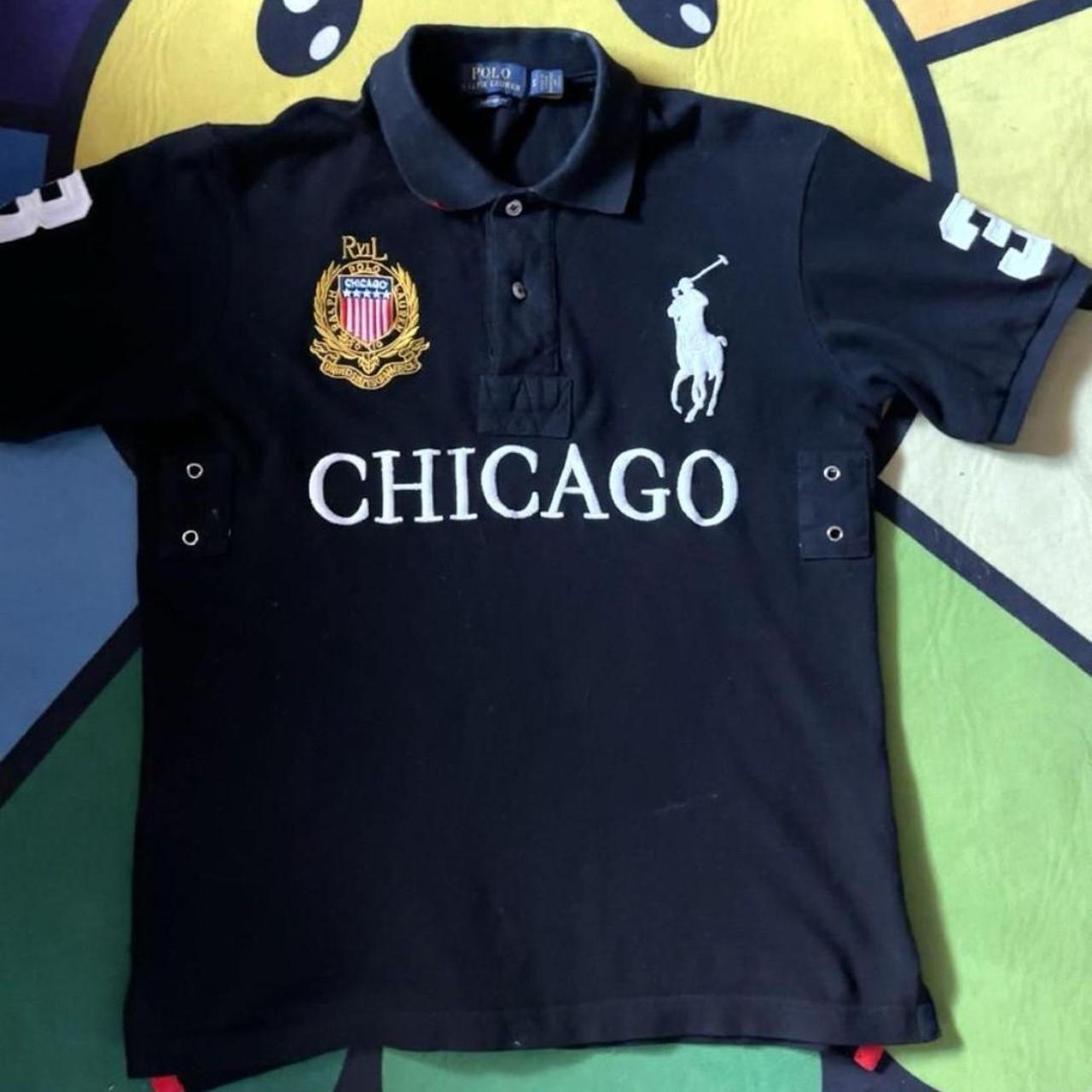 Black Chicago Polo noticeable very small hole good... | Depop