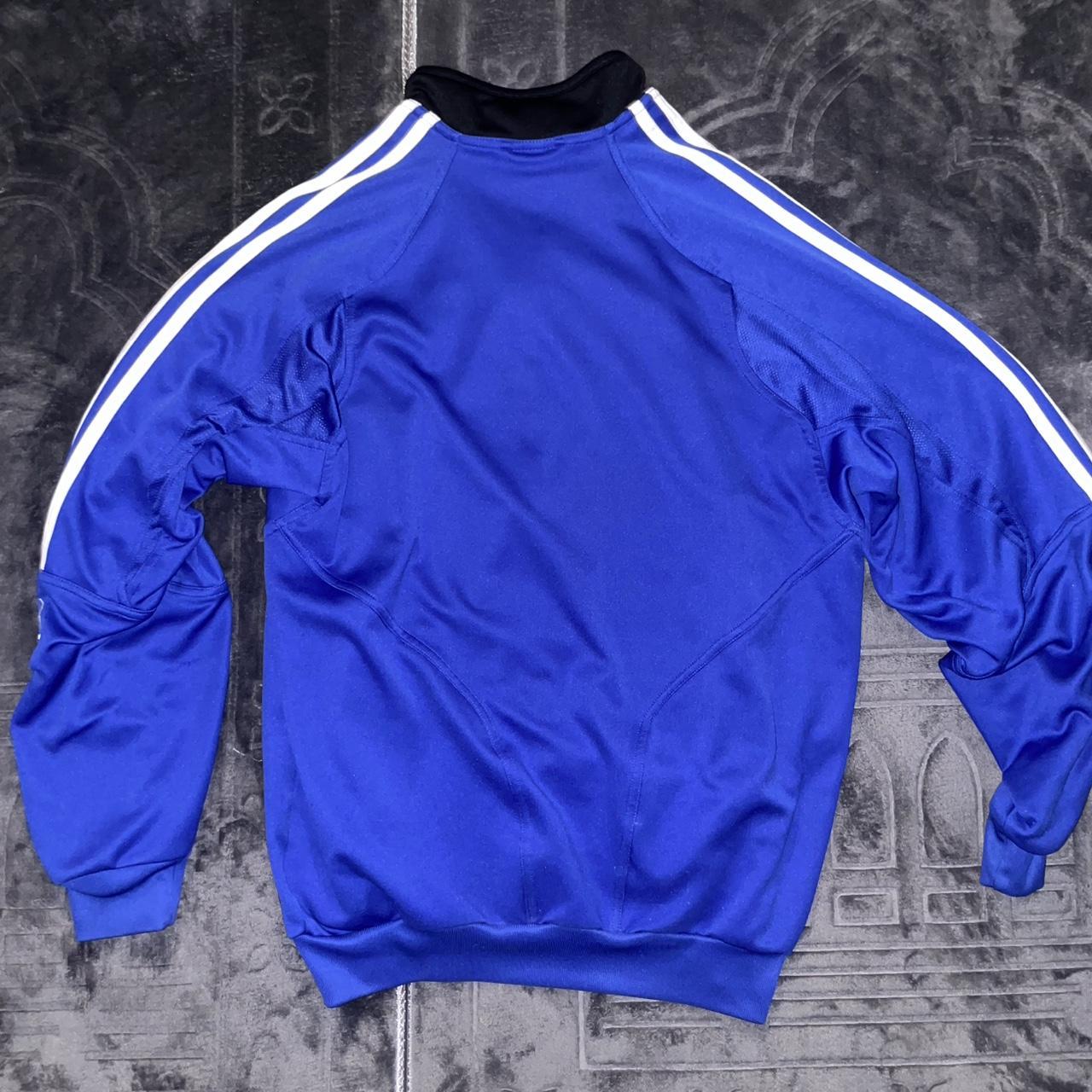 Vintage Blue Adidas track jacket with embroidered... | Depop