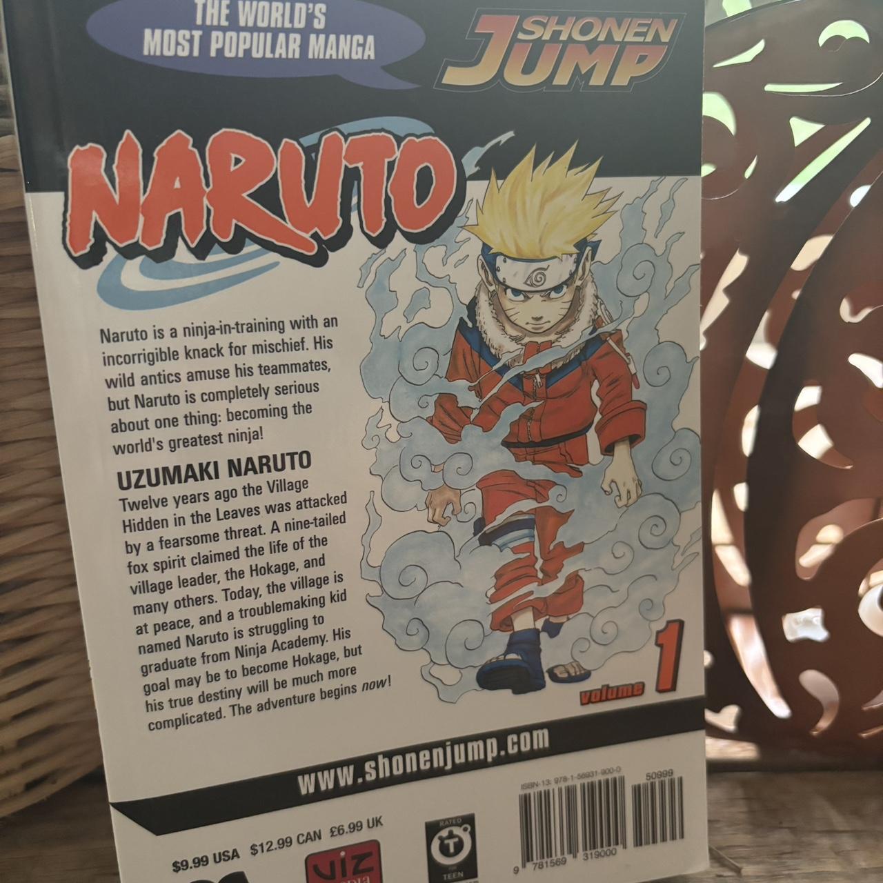 Naruto Volume 1 - Shonen Jump comic book in white... - Depop
